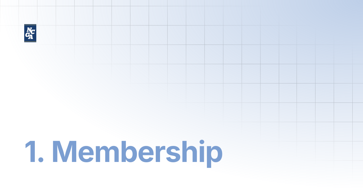 1. Membership | NCGA Membership & Regulations